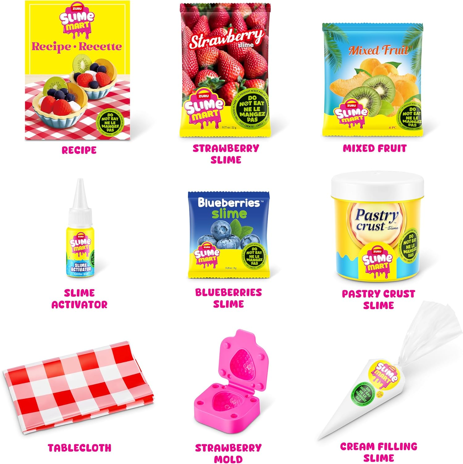 SLIME MART Realistic - Set de Juego Bolsa de Compras Postres TARTAS de ...